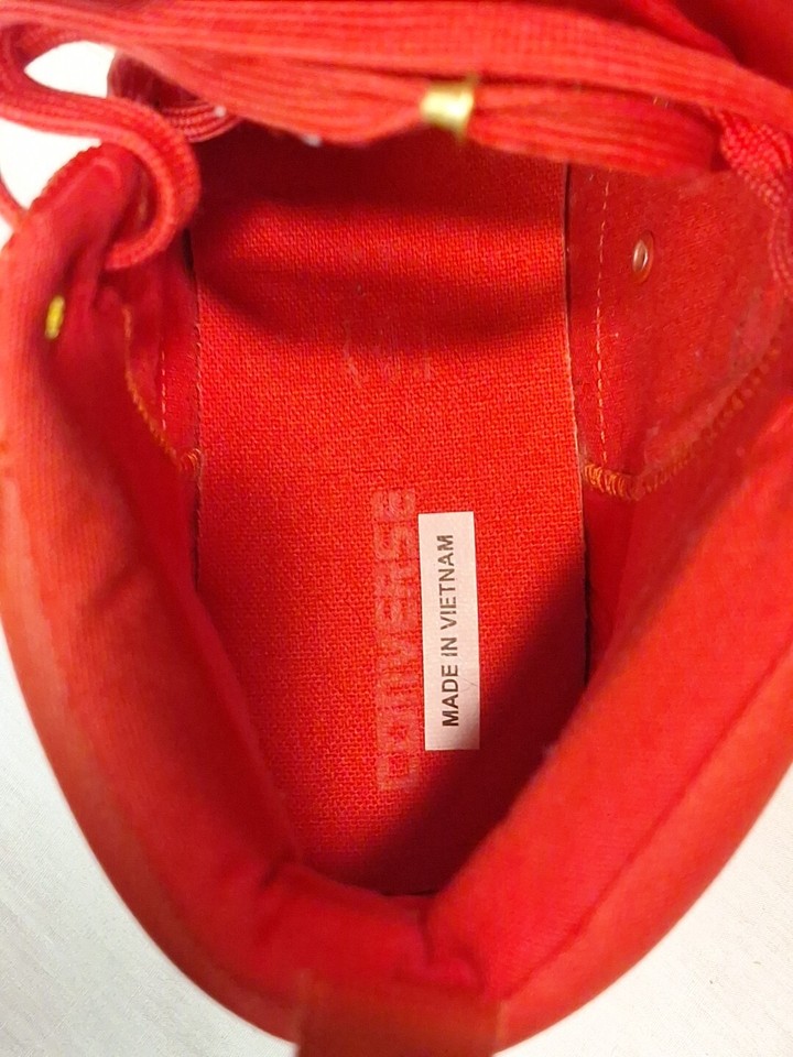 Converse All-Star Chuck Taylor High Top Red Size Mens 12 Womens 14 ...