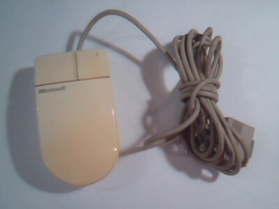 Vintage Microsoft Serial Mouse 24394 2-button design 9-pin C3K76F400S9 ...