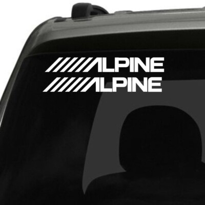 Alpine Stickers 200mm - Car Audio JDM Stereo Subwoofer Bass Decal 2x | eBay
