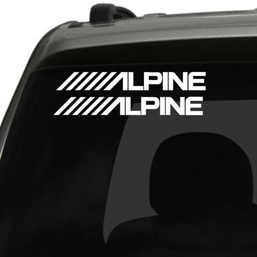 Alpine Stickers 200mm - Car Audio JDM Stereo Subwoofer Bass Decal 2x ...