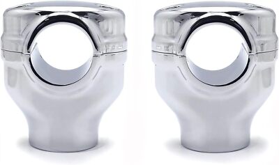 For Harley Dyna Fat Bob Wide Glide 2" Risers 1.25" Handlebar Top Clamps Chrome | eBay