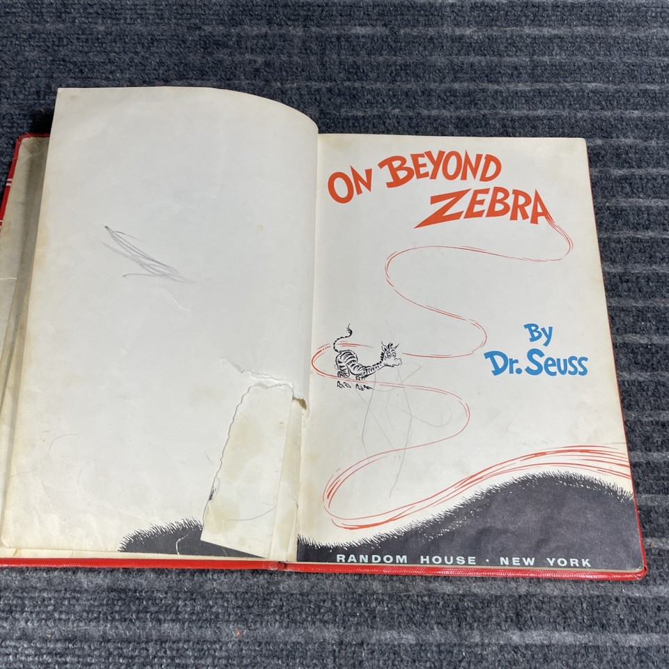 Vintage Dr. Seuss On Beyond Zebra! Book 1955 Hardcover First Edition ...