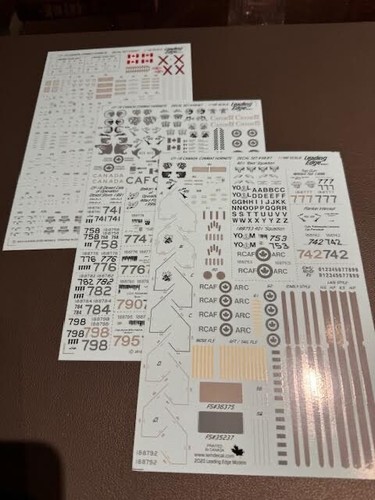 1/48 Leading Edge (#48.87) CF-18 Canada Combat Hornets - 3 decal sheets ...