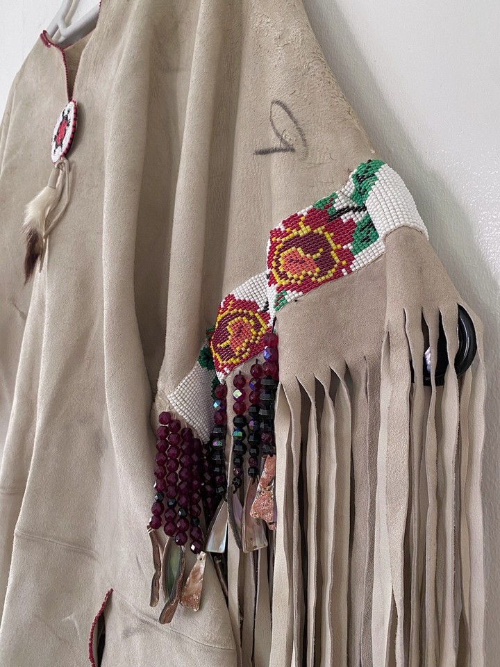 Vintage Native American Beaded Dance Powwow Regalia With Abalone Shells ...