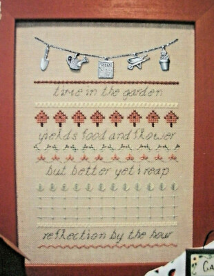 Cross Stitch Chart Pattern Time in the Garden ThreadBear with Charm Pack 1999 | eBay