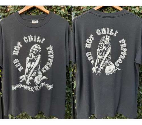 Remake 1988 Red Hot Chili Peppers shirt 2 side black T shirt tee ...