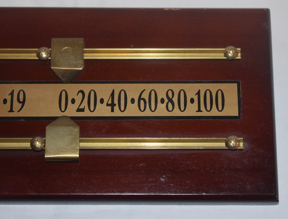 Shuffleboard Mounted Scoreboard Mahogany Wood Finish Snooker Score ...