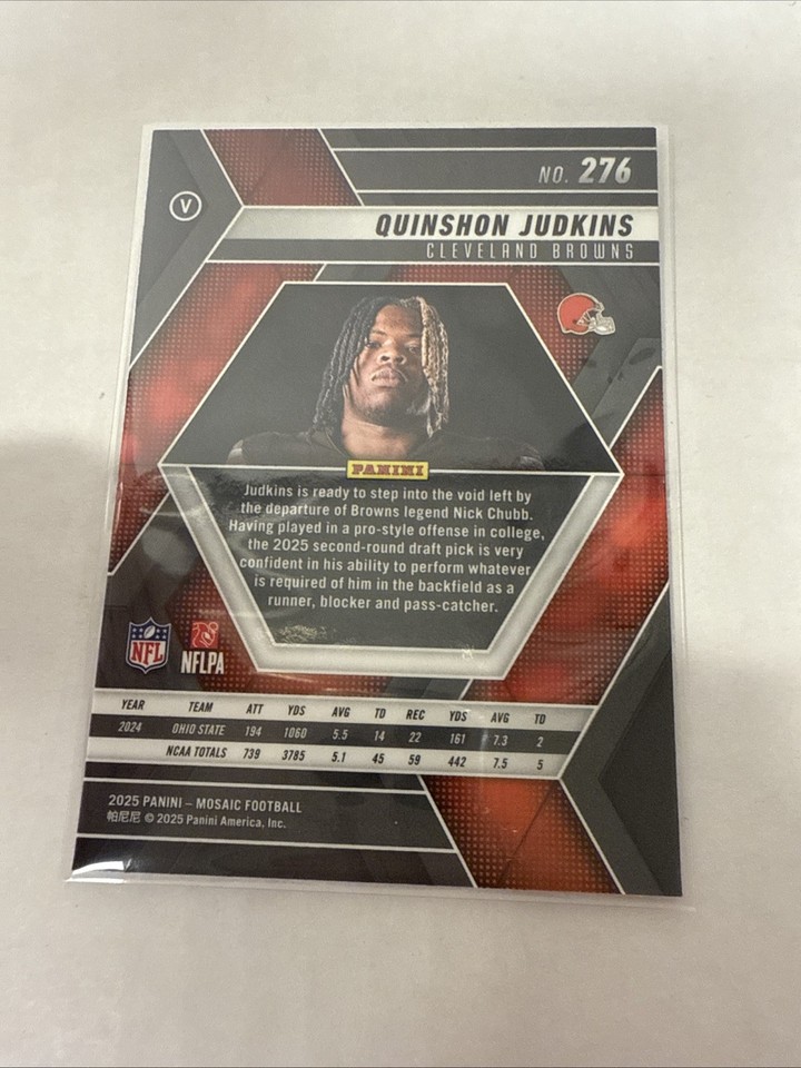 2025 Panini Mosaic Quinshon Judkins No. 276 (RC) | eBay