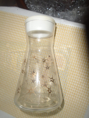 Vintage PYREX? Gold Atomic Glass Carafe Juice Pitcher w/ Lid/8 inches ...