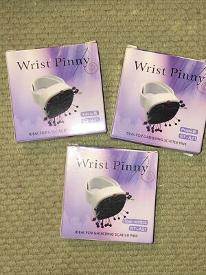3 Pack Magnetic Wrist Pin Cushion for Sewing Pins, Strong Magnet Sewing ...