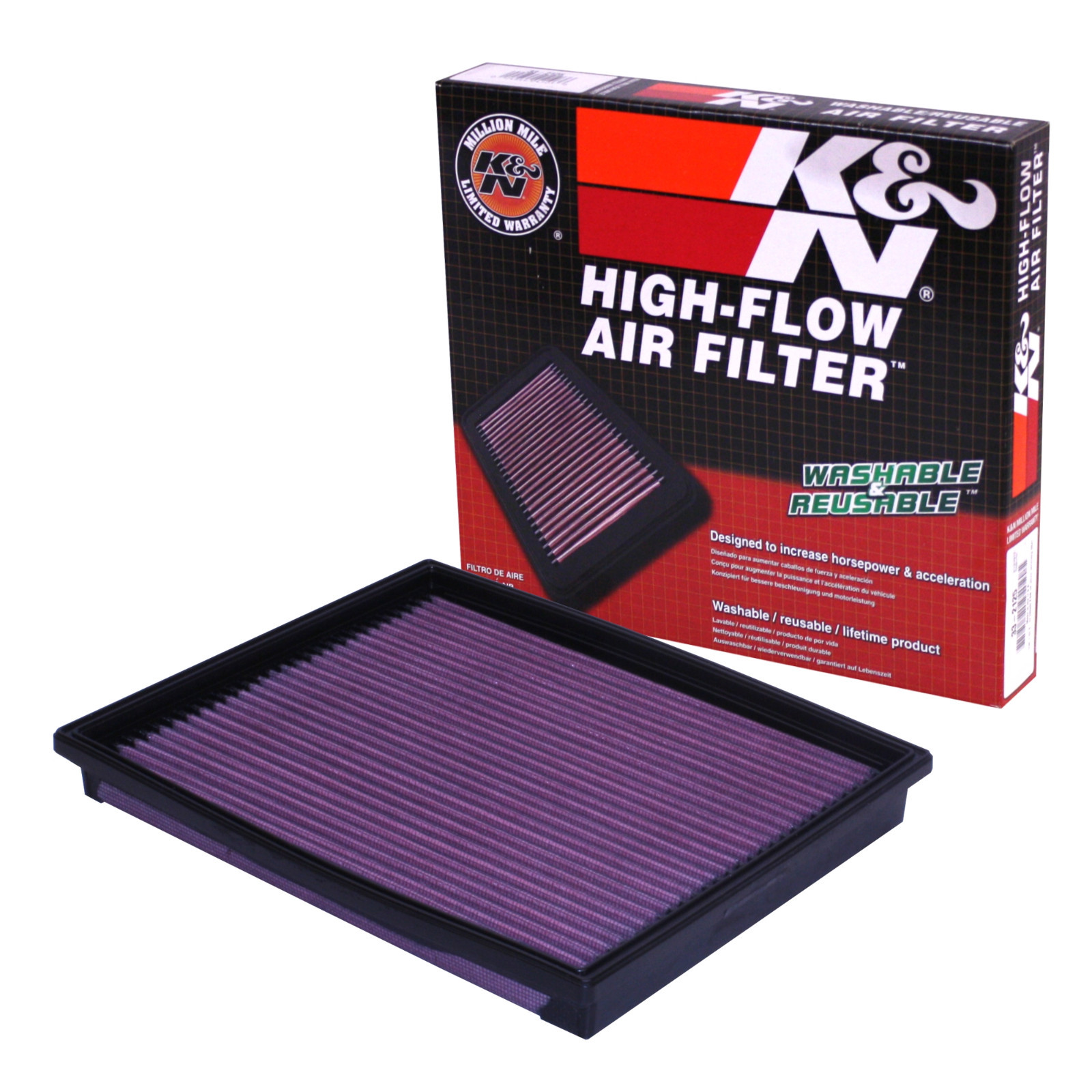 K&N Sportluftfilter für Audi A4 8D2 8D5 B5 & A6 4B2 4B5 4BH C5 - 33 ...