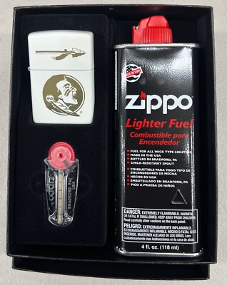 Florida State University Lighter, Flints, & Lighter Fluid Gift Set Box ...
