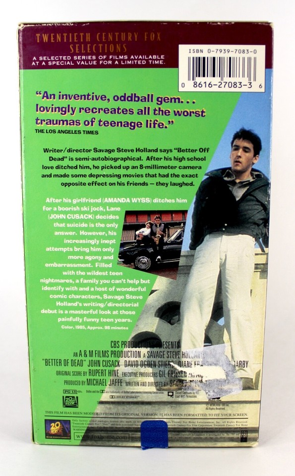 Better Off Dead (VHS, 1997) 86162708336 | eBay