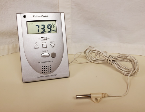 VoiceZone Talking Room Inside Outside Thermometer Assistive Technology ...