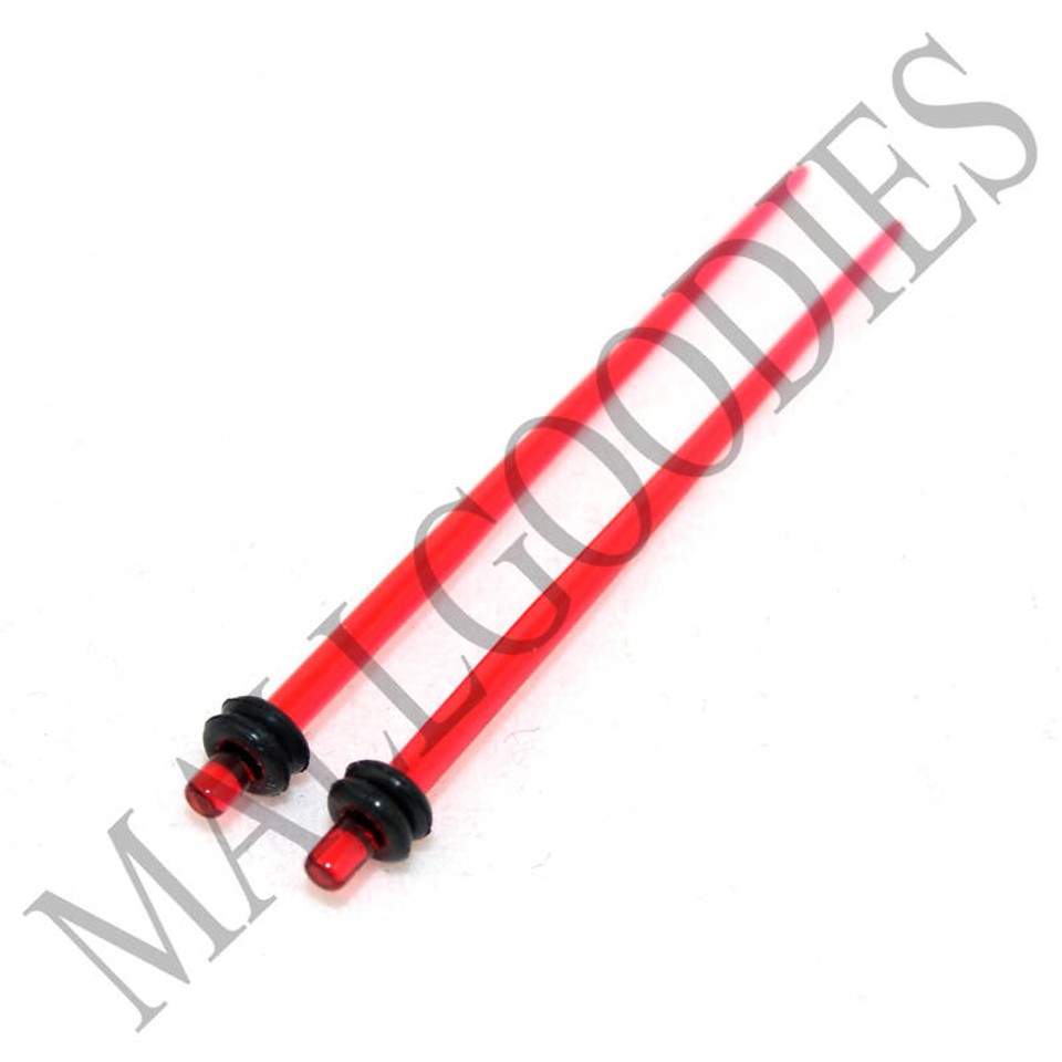 V027 Acrylic Clear Red Stretchers Tapers Expander Ear Plugs 14G to 1 ...