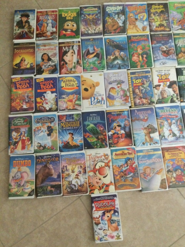 Lot of 56 Vintage Classic Disney Cartoon Children VHS Tapes Movie | eBay