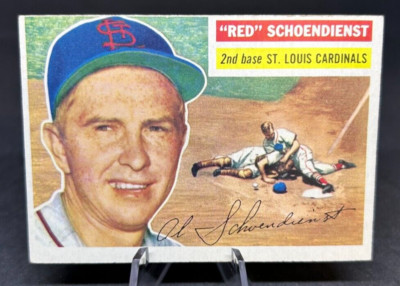 1956 Topps Baseball Card Red Schoendienst #165 EX RANGE O/C BV $60 SL ...