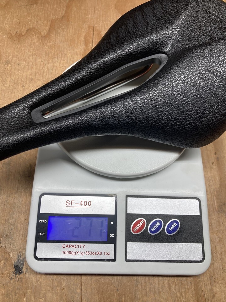 Black leather saddle 155 road gravel mountain bike seat cutout short ...