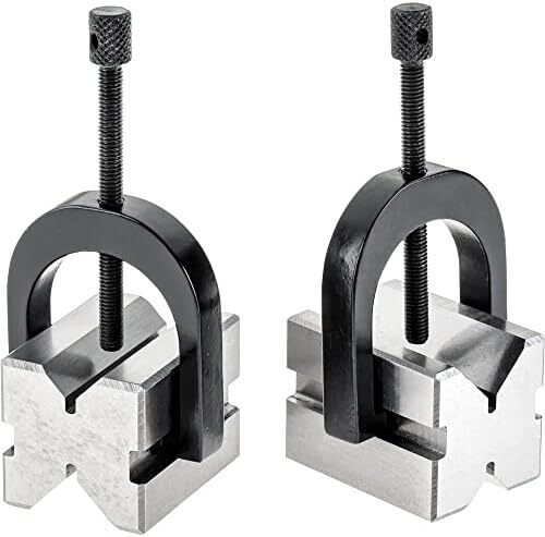 V-Block Clamps Set 2pc Precision Machinist Tool for Drilling and ...