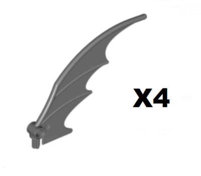Lego ® Lot 4 Grande Aile Dragon Batman Viking Noir Black Animal Wing ...