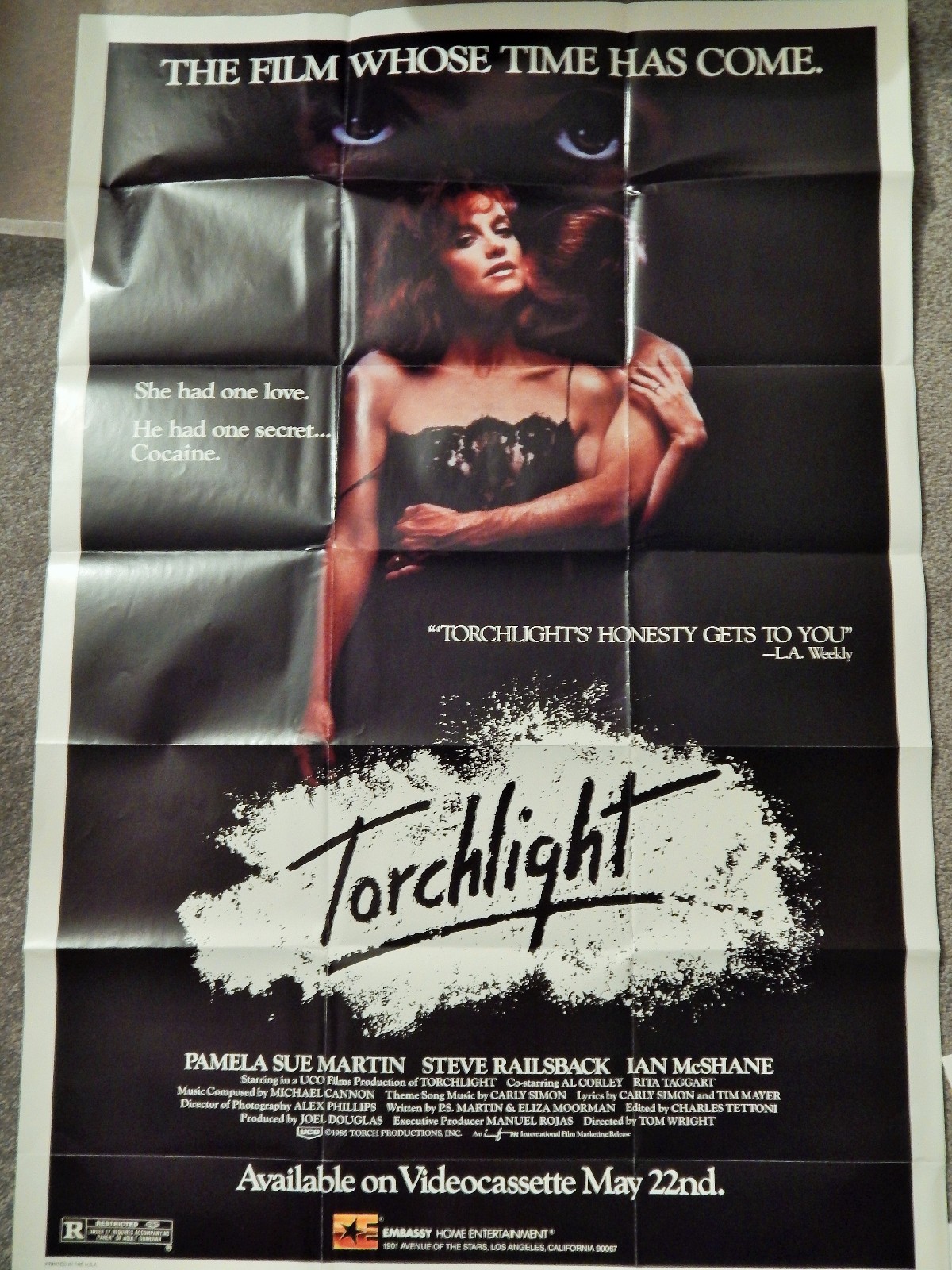 TORCHLIGHT (VIDEO DEALER 40 X 27 POSTER!, 1980S) PAMELA SUE MARTIN, IAN MCSHANE | eBay