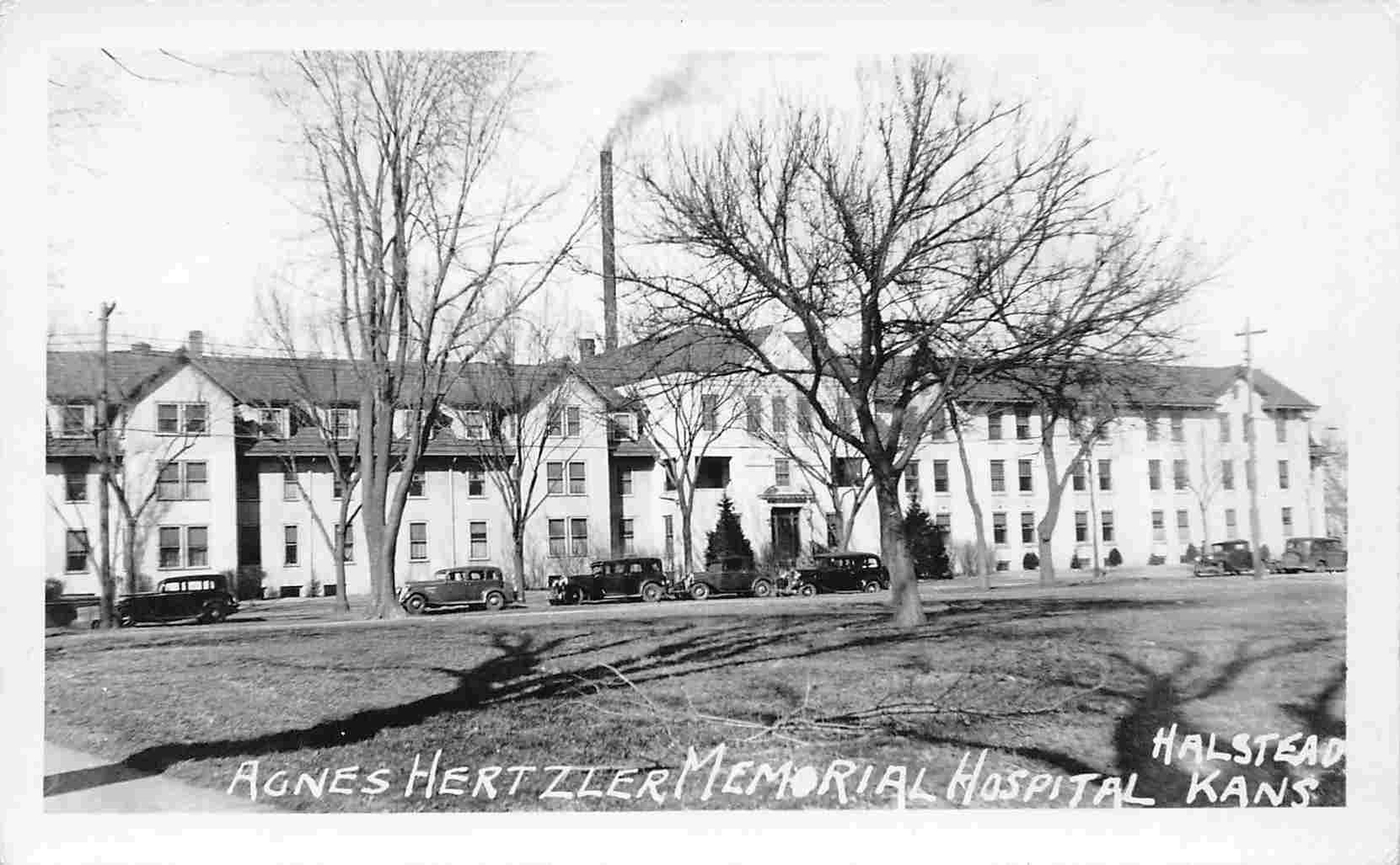 Agnes Hertzler Hospital Halstead Kansas 1930s RPPC Real Photo postcard ...