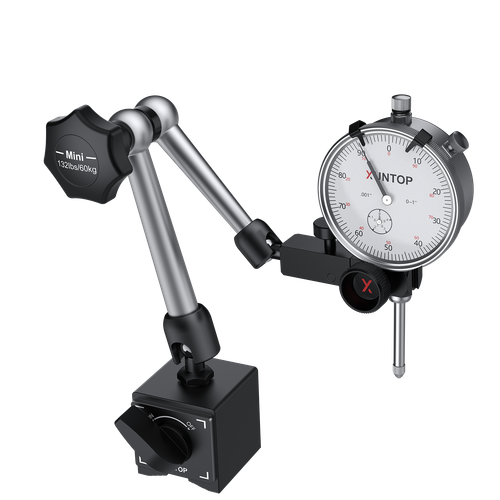 Precision 0-1" Dial Indicator Gauge with Adjustable Magnetic Base ...