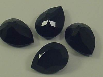 4pcs. 18X13mm JET PEAR UNFOILED POINTED BACK European Rhinestones | eBay