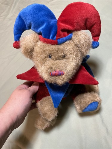 Acmi Sugar Loaf Plush Jester Teddy Bear Stuffed Animal 14” Brown Red ...