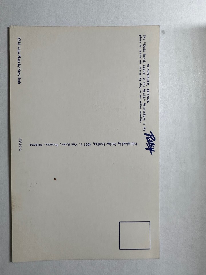 Vintage Postcard--ARIZONA--Wickenburg--Howdy From--Street Scene--Gas ...