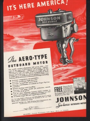 1935 JOHNSON AERO-BUILT 300 OUTBOARD MOTOR ENGINE WAUKEGAN IL SPORT ...