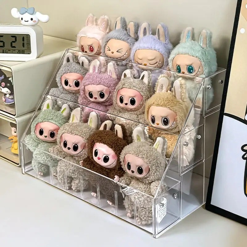 Large 3 Layers Capacity Display Shelf For Labubu Dolls Handmade Blind ...