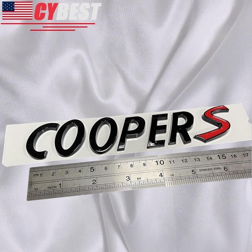 Gloss Black Cooper S Emblem Badge Sticker Replace Decal For MINI R53 ...