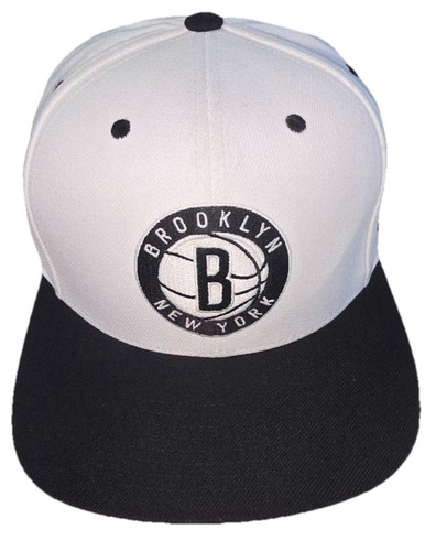 Brooklyn Nets NBA Snapback Hat Cap Gray Black Mitchell & Ness Wool ...