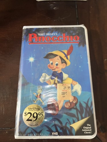 Pinocchio - VHS Disney Black Diamond SEALED Pristine NOS Clamshell Very ...