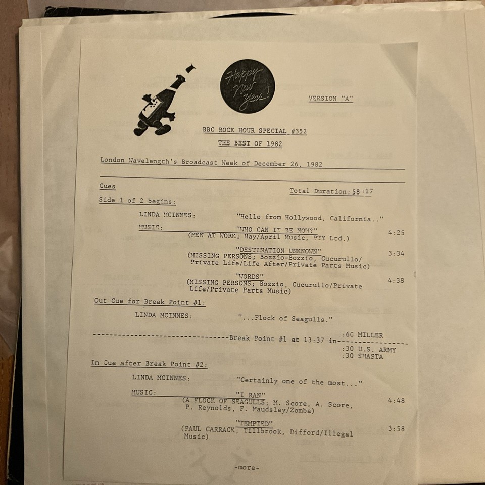 The Best Of 1982 - BBC Rock Hour Special #352 - Broadcast Week Of 12/26 ...