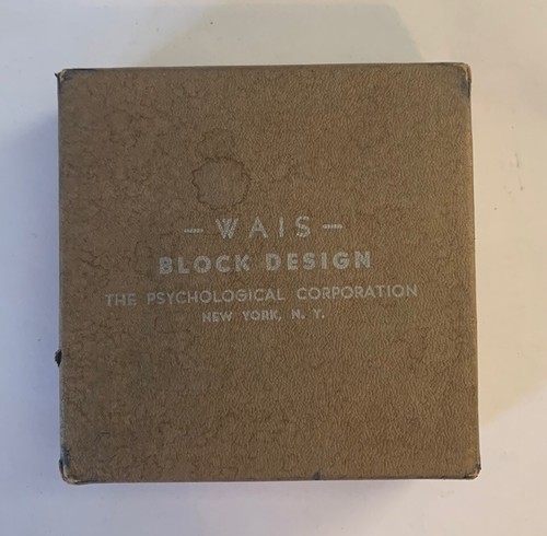 WAIS-R Wechsler Intelligence Scale Block Design WAIS/WISC No Book ...