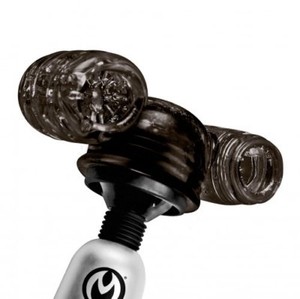 2 in 1 Wand Masturbation Attachment Masturbator Stroker Double Sex Toy ...