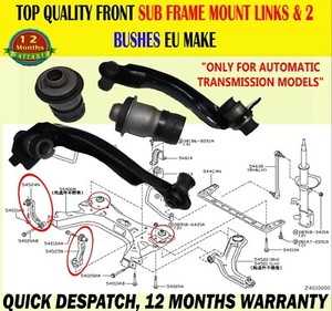 FOR NISSAN NOTE AUTO 2005- FRONT SUBFRAME MOUNT MOUNTING LINKS ARM ARMS ...