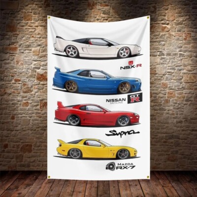 banner flag tapestry size3x2ft [JDM Sports]garage room decora 15048 | eBay