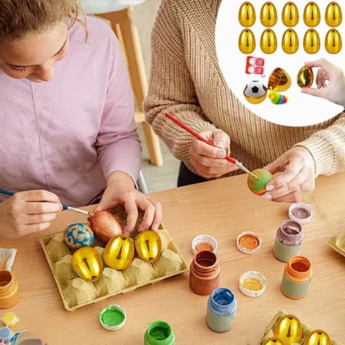 Empty Shell Fillable Egg Shell Plastic DIY Simulated Eggshell | eBay ...