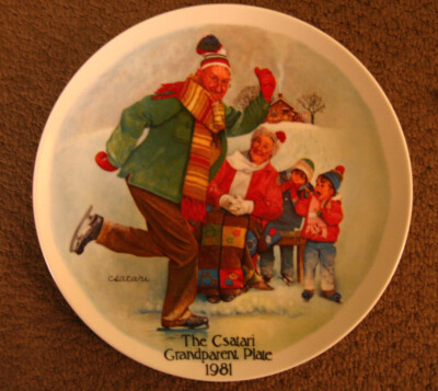 The Csatari Grandparent Plate 1981 made by Joseph Csatari plate # 4687A ...