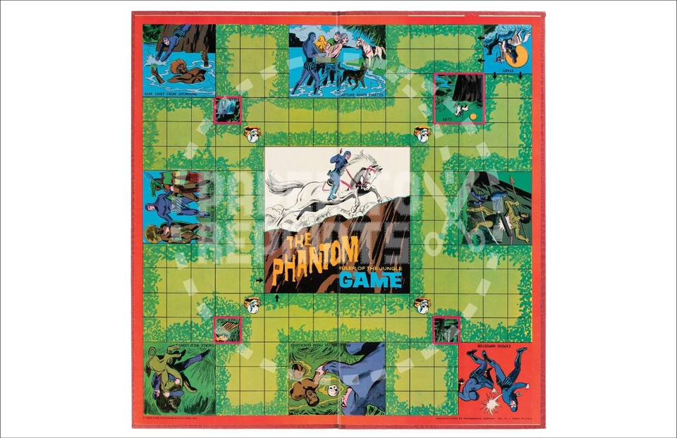 THE PHANTOM BOARD GAME ARTWORK - PRINTED AS FOLIOS ON 11 X 17 CARD ...
