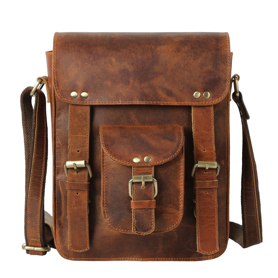 Handmade Leather Sturdy Leather satchel tablet Messenger Bag for men ...