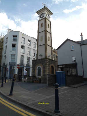 Photo 12x8 Clock Tower on Pier Street Aberystwyth At the junction with ...