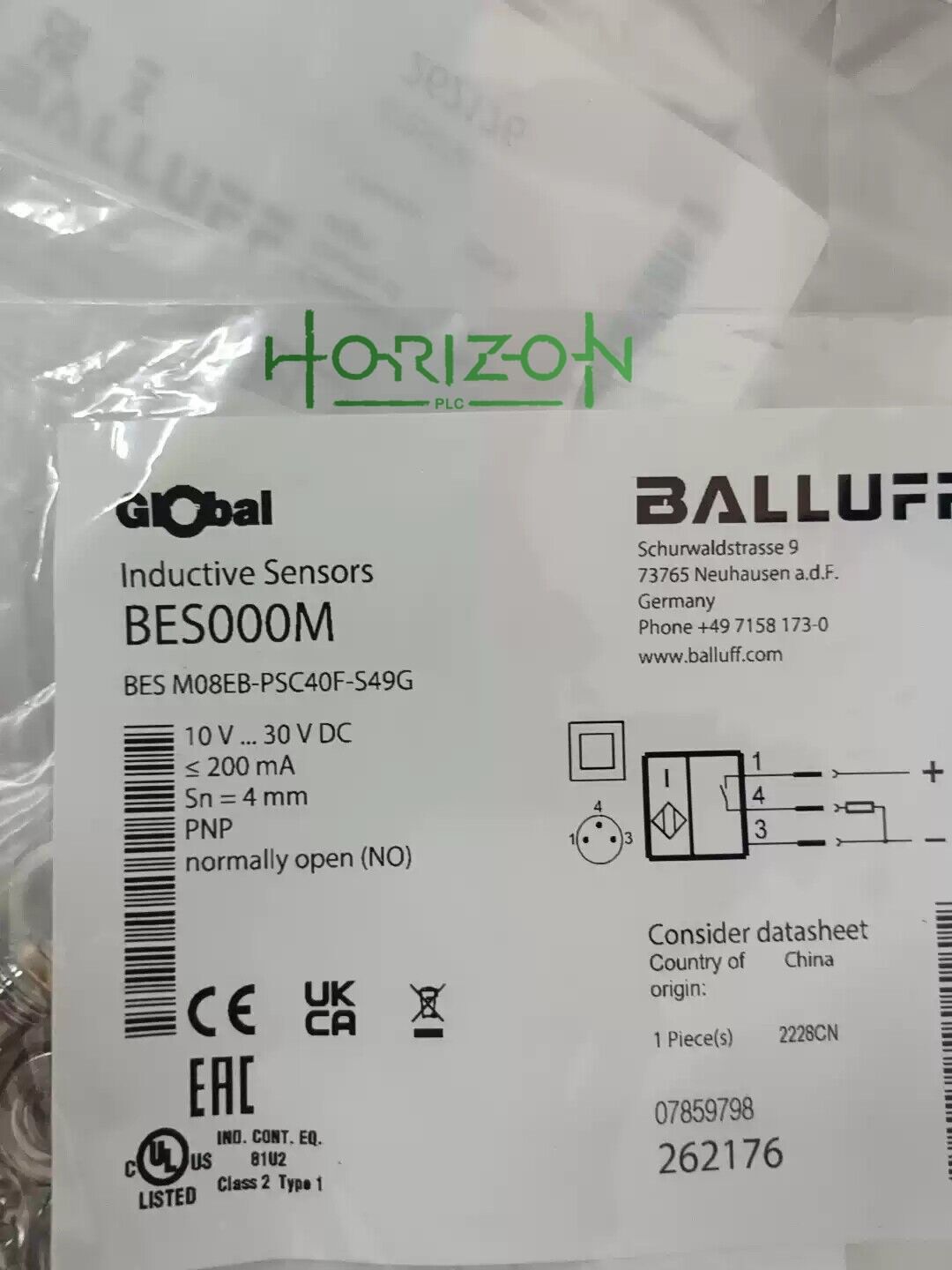 1pcs BALLUFF BES000M BES M08EB-PSC40F-S49G NEW- | eBay