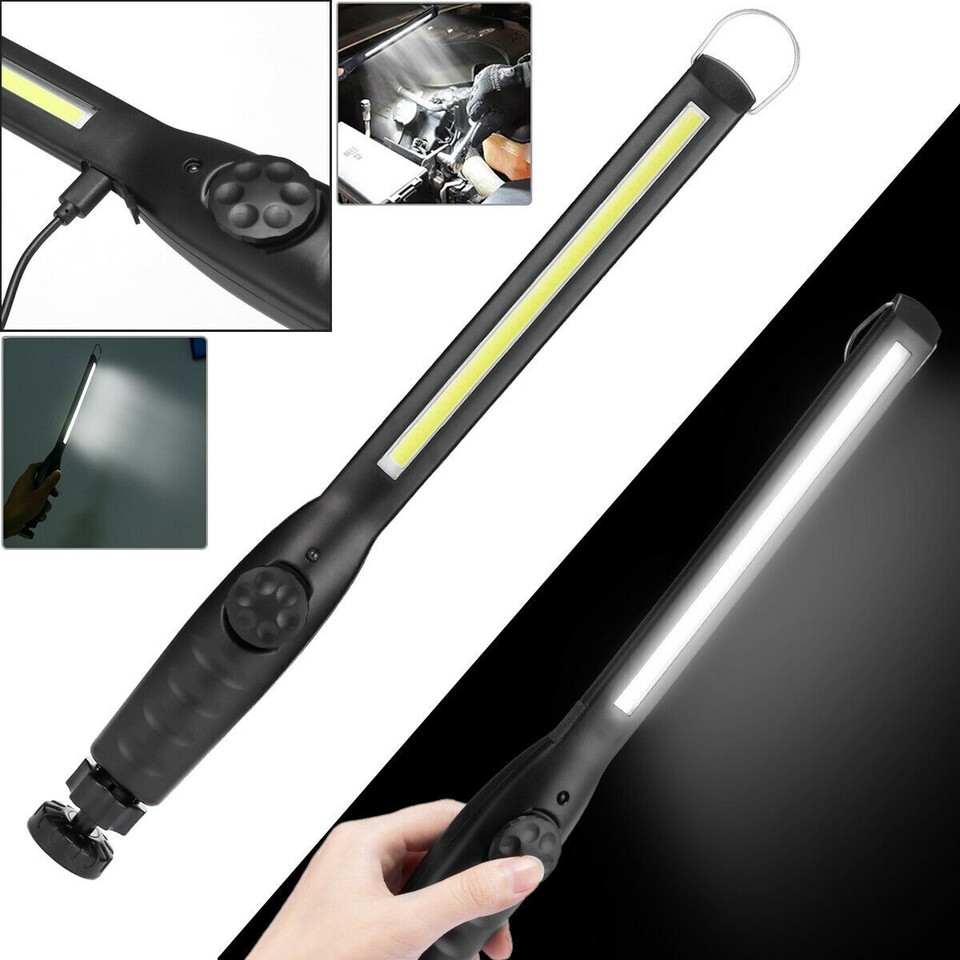 2PCS Bright Work Light Rechargeable COB LED Workshop Workbench Magnetic ...