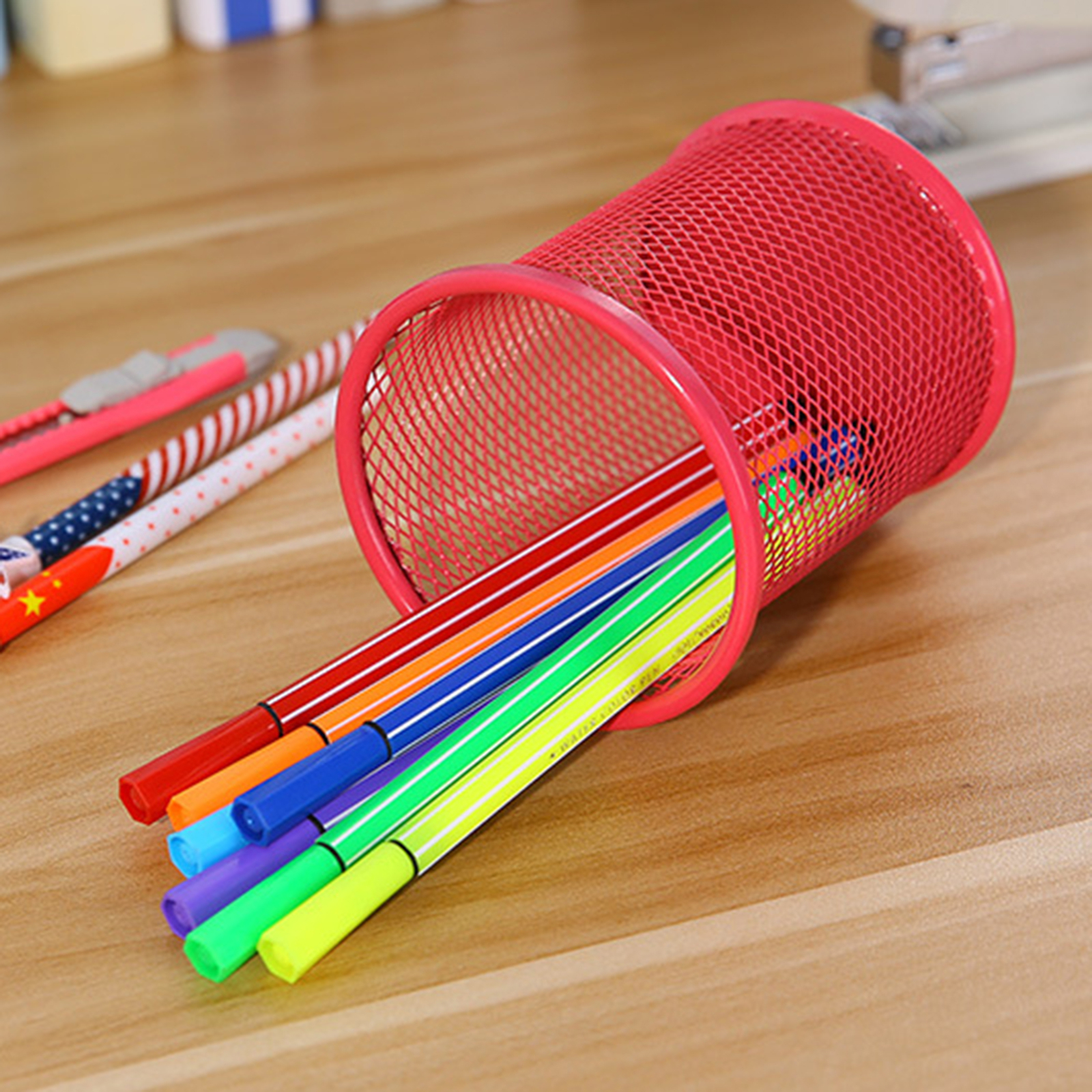 Pen Holder Vibrant Color Attractive Good Load Capacity Pencil Cup Pot ...