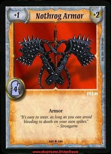 Nothrog Armor x3 [Base Set] ENG Warlord : SOTS CCG | eBay
