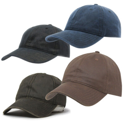 New Heavy Washed Wax Coated Adjustable Low Profile Baseball Cap(Without ...